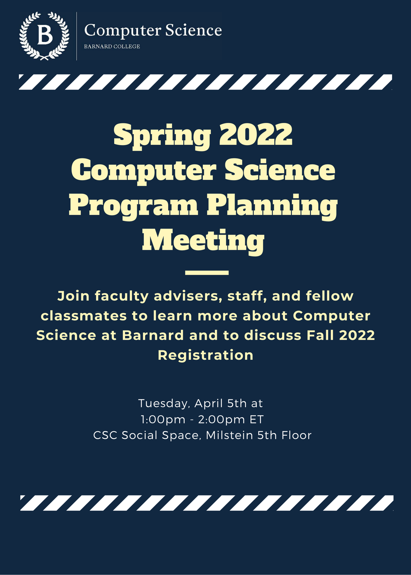 Spring 2022 Computer Science Program Planning Meeting | Barnard College